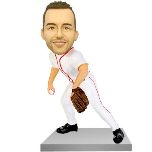 Boston Baseball Pitcher Custom Bobble Head